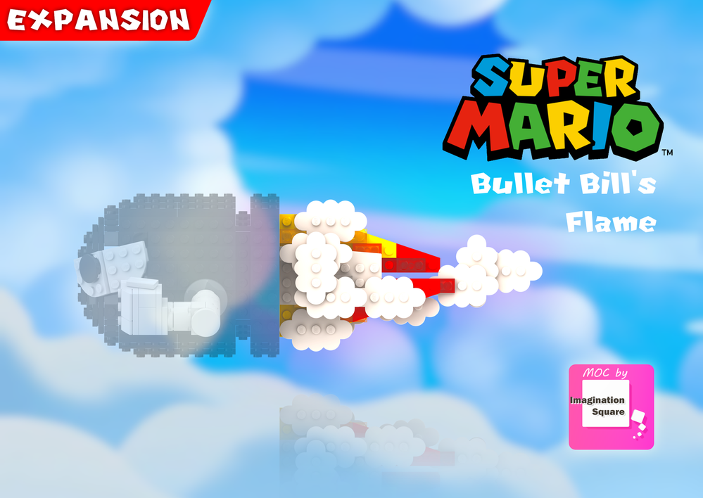 LEGO MOC Flame Add-On for Bullet Bill MOC - Display Figure EXTENSION ...