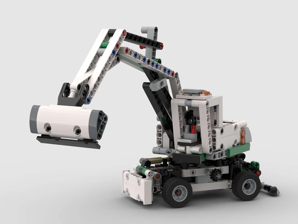 LEGO MOC 42167 Wheeled Excavator by Little_Thomas | Rebrickable - Build ...