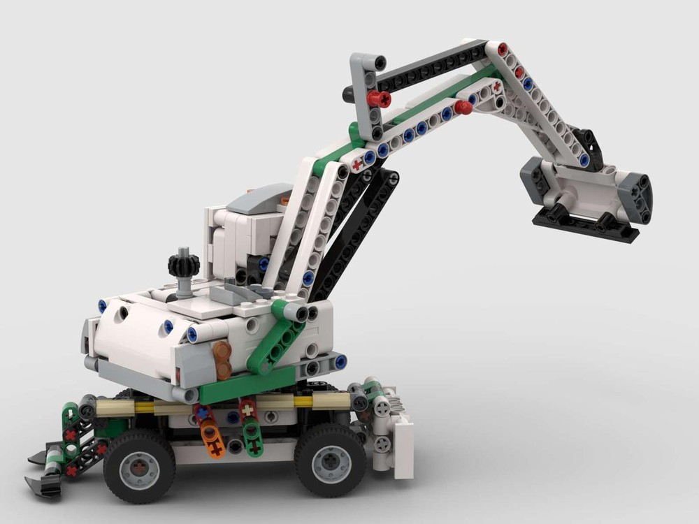 Lego Moc 42167 Wheeled Excavator By Littlethomas Rebrickable Build