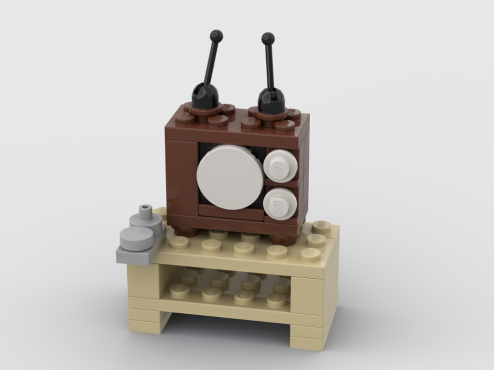 LEGO MOC old tv and remote by EBbuilds | Rebrickable - Build with LEGO