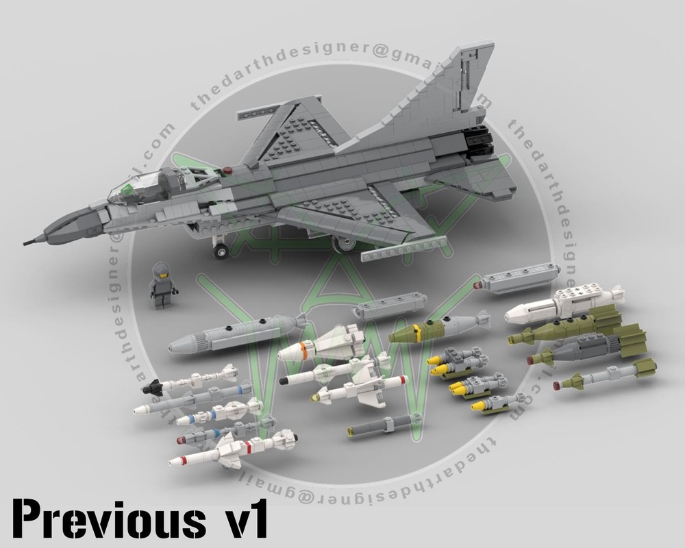 LEGO MOC F-16 Fighting Falcon | 1:35 Scale (v2) by DarthDesigner ...
