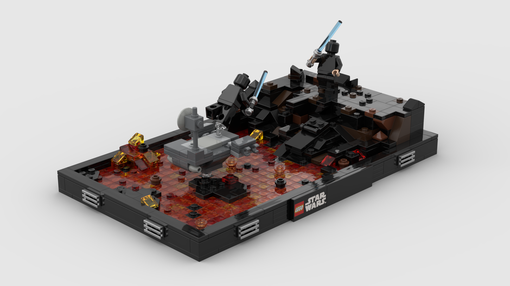 LEGO MOC STAR WARS - Duel on Mustafar (Diorama) // Anakin Skywalker vs ...