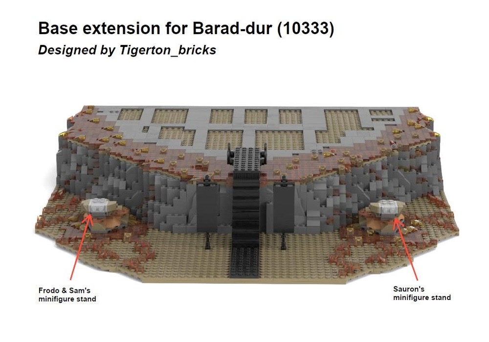 LEGO MOC Base Extension for Barad-Dur (10333) by Tigerton_bricks ...
