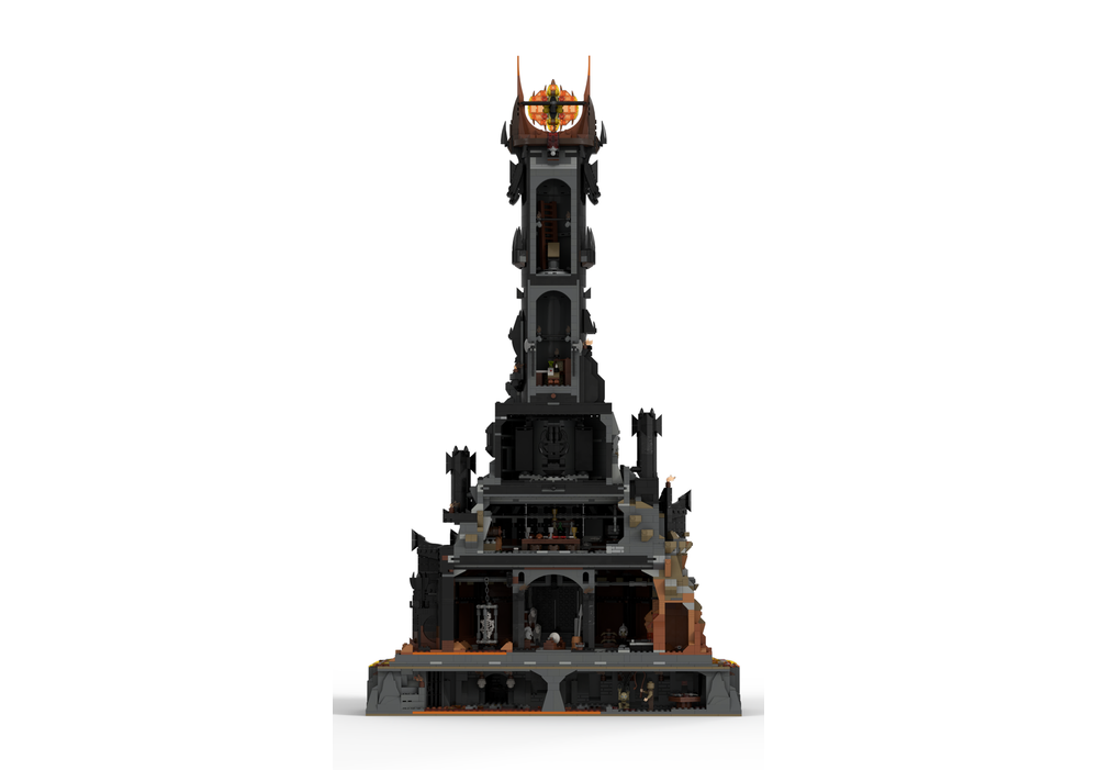 Lego Moc Base Extension For Barad Dur 10333 By Tigertonbricks