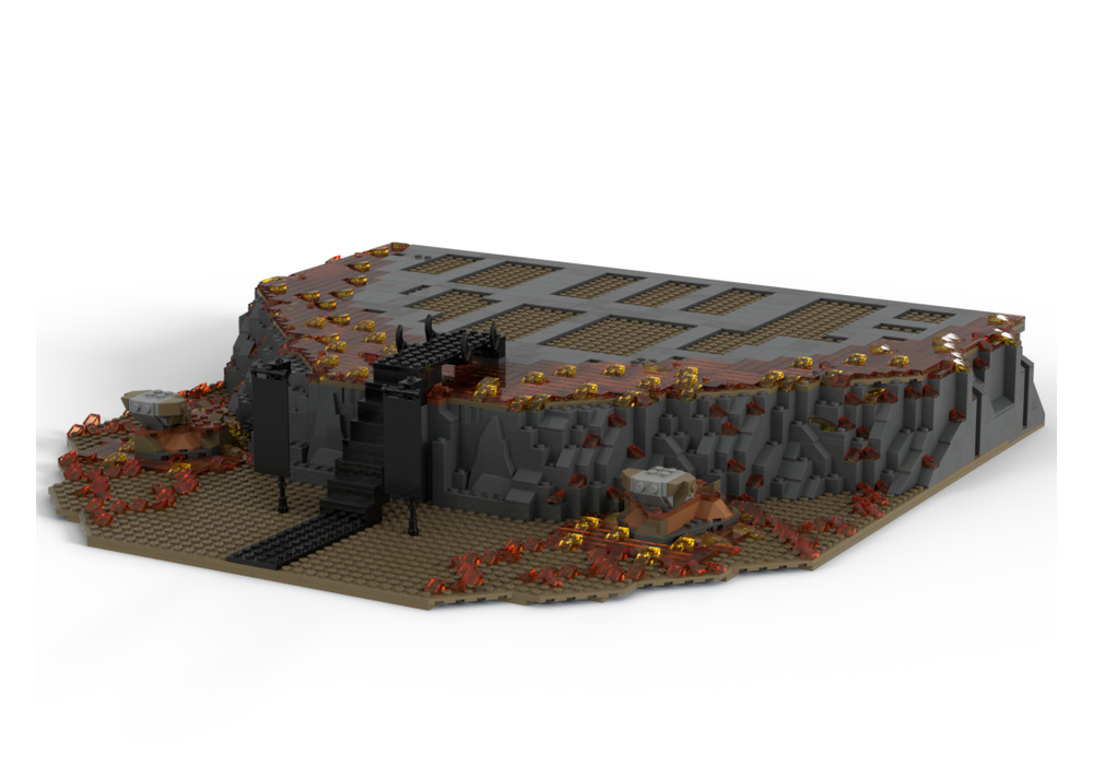 Lego Moc Base Extension For Barad Dur 10333 By Tigertonbricks