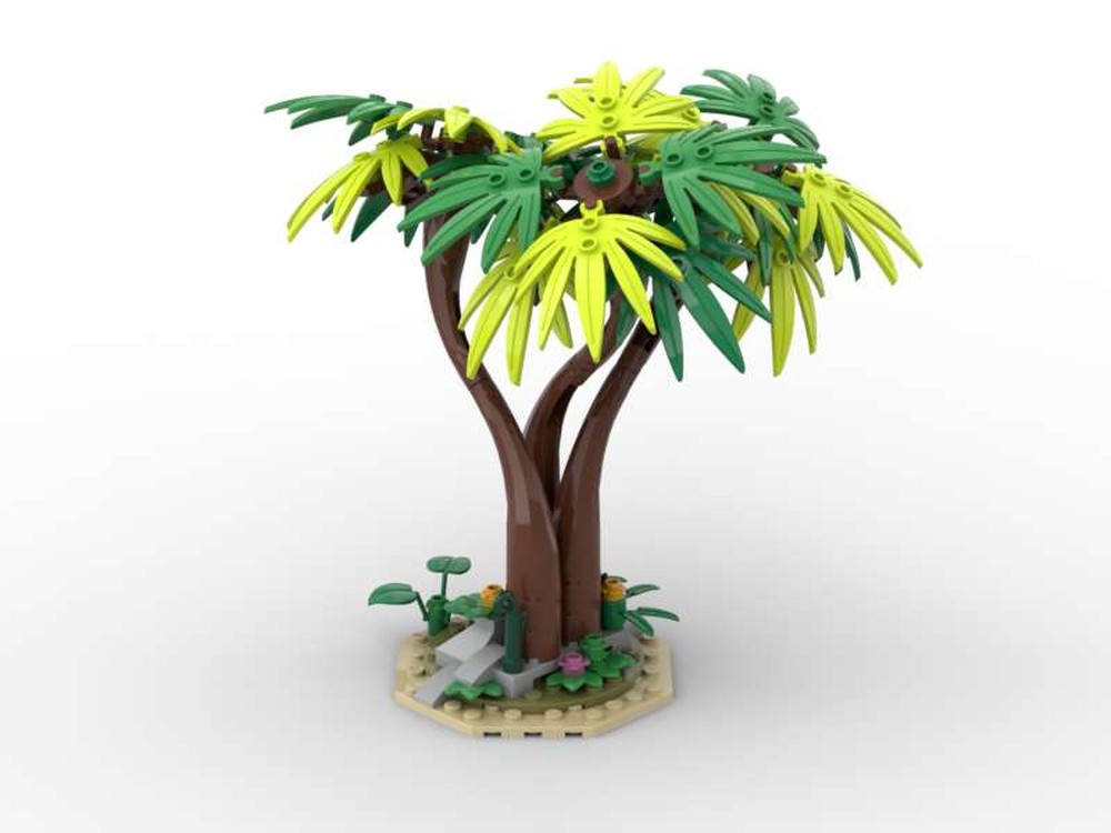 Lego Moc 3 Palm Trees By Brickartlille Rebrickable Build With Lego
