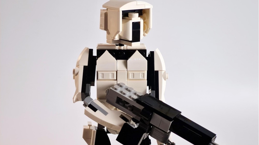 Lego Moc 76989 Scout Trooper By Nodrap Rebrickable Build With Lego