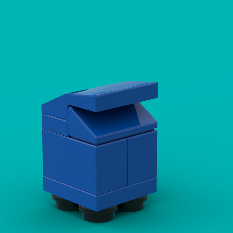 LEGO MOC trash can by DrAgonBrick112 | Rebrickable - Build with LEGO