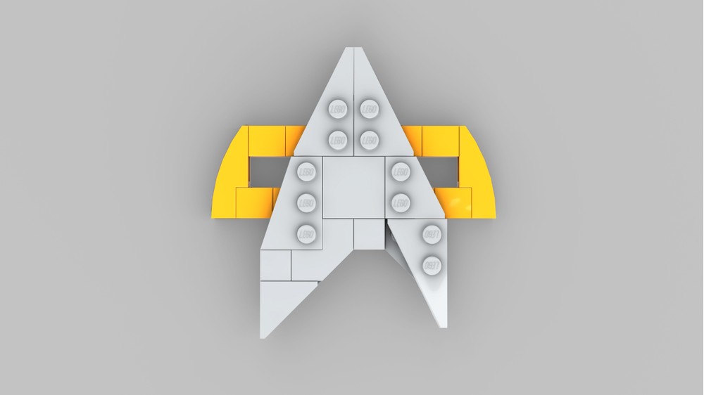 Lego Moc Star Trek Voyager — Combadge And Stand By Skyfox2k