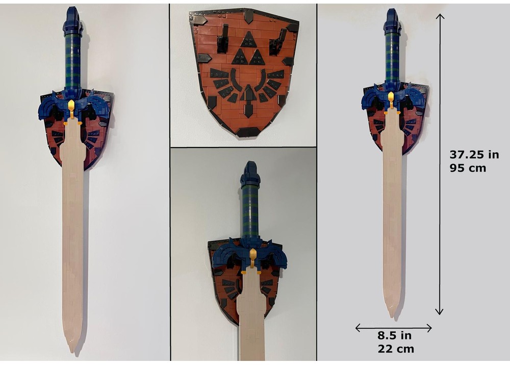 Lego Moc Master Sword Full Scale Wall Display By Skywardbrick