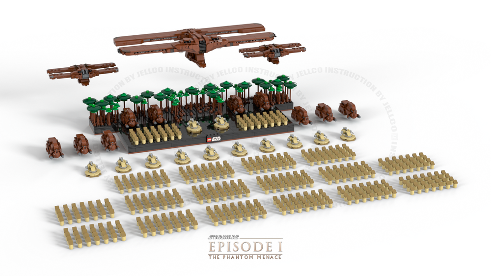 Lego Moc Micro Diorama Episode I Trade Federations Invasion By