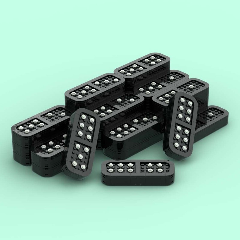 LEGO MOC Large Dominoes Set by otterbournelego | Rebrickable - Build ...