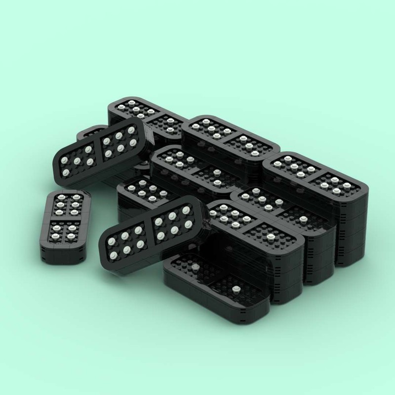 LEGO MOC Large Dominoes Set by otterbournelego | Rebrickable - Build ...