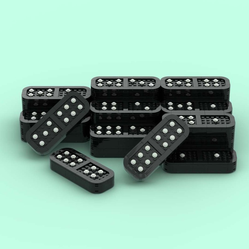 LEGO MOC Large Dominoes Set by otterbournelego | Rebrickable - Build ...
