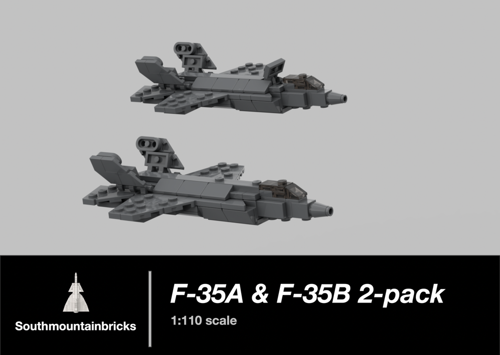 LEGO MOC F-35A & F-35B 2-pack [1:110 scale] by Southmountainbricks ...