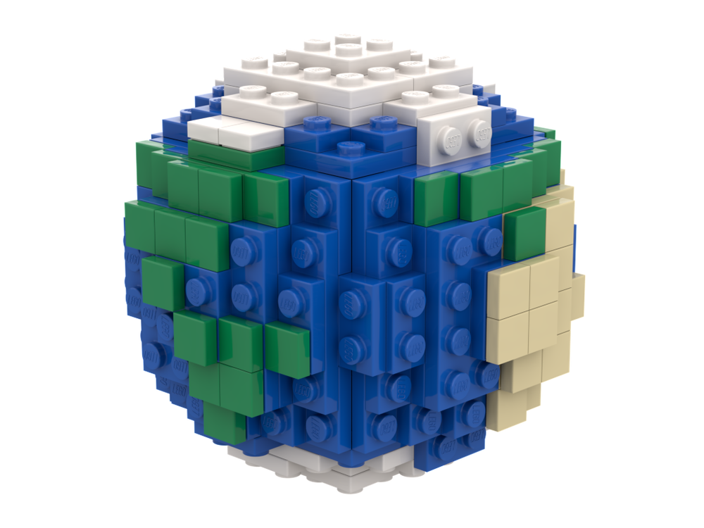 LEGO MOC Earth Sphere by AntOrman | Rebrickable - Build with LEGO
