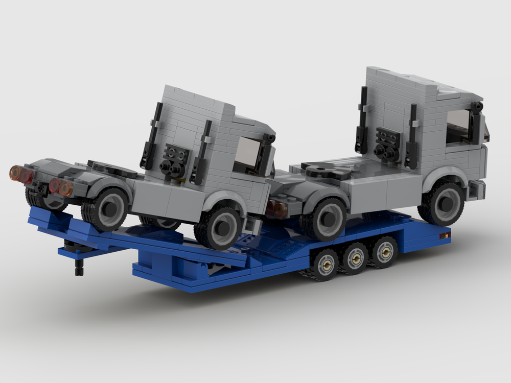 LEGO MOC Truck Transport Trailer with 2 Mercedes Actros Trucks by ...