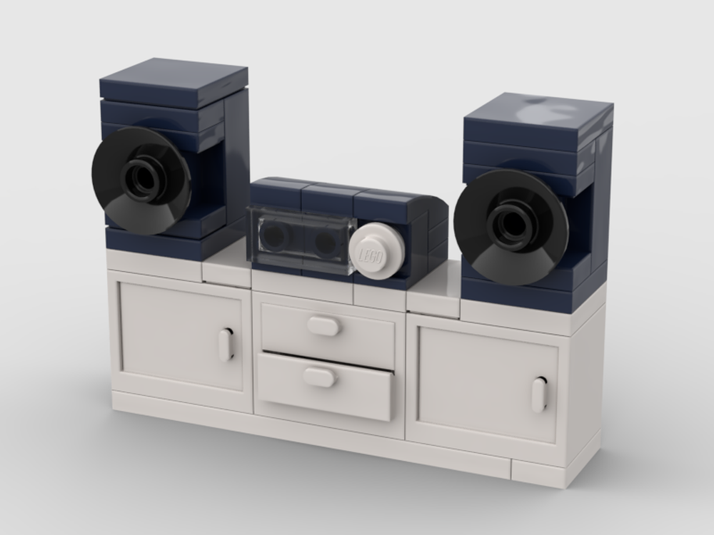 LEGO MOC shelf with boom box by EBbuilds | Rebrickable - Build with LEGO