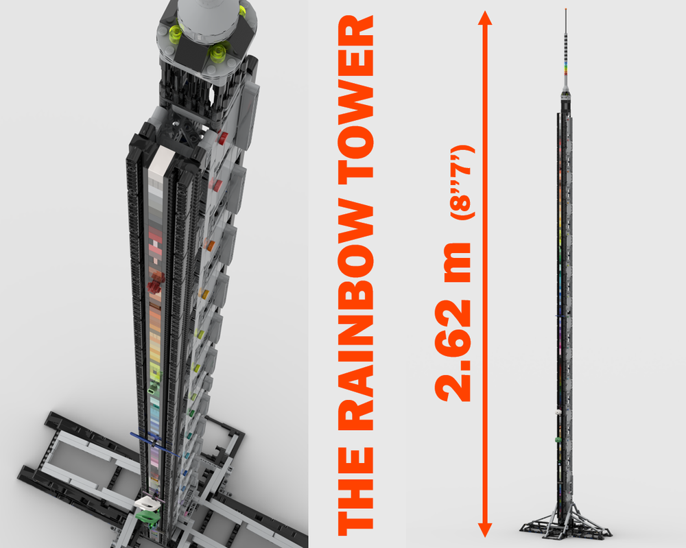 LEGO MOC The Rainbow Tower by 5imon | Rebrickable - Build with LEGO