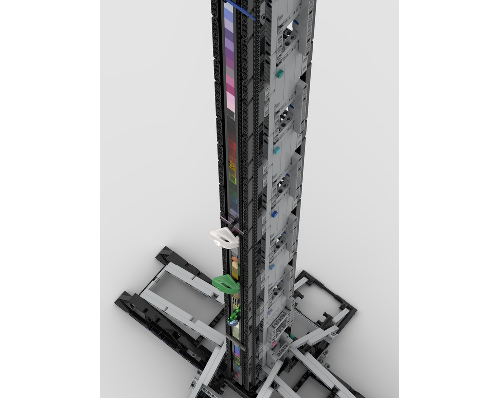 Lego Moc The Rainbow Tower By 5imon Rebrickable Build With Lego