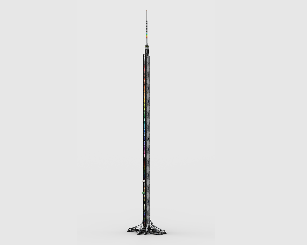 Lego Moc The Rainbow Tower By 5imon Rebrickable Build With Lego