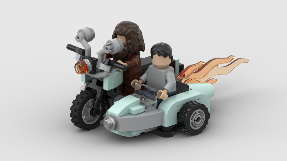 Lego Moc Hagrids Motorcycle With Sidecar 2018 Figure Compatible By