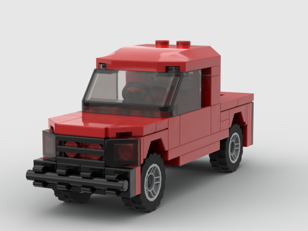 LEGO MOC little city (2.5) pickup truck red by Brickies | Rebrickable ...