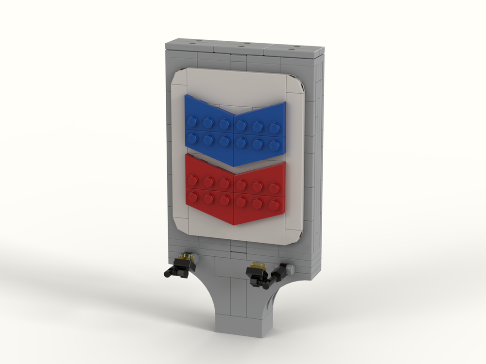 LEGO MOC Chevron Gas Sign by Artifice | Rebrickable - Build with LEGO