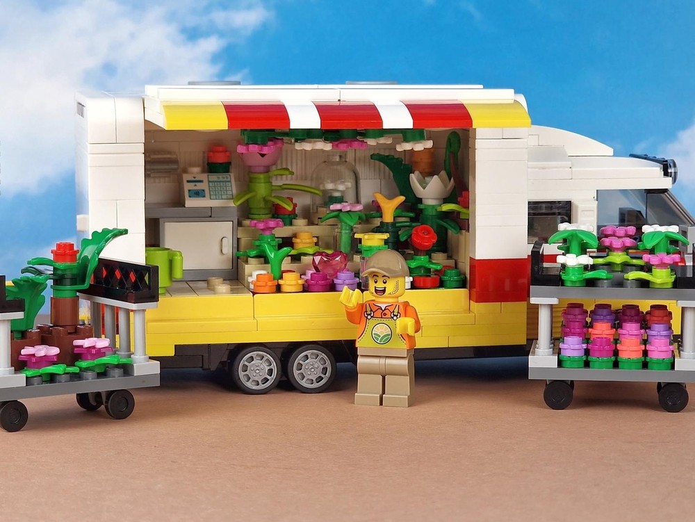 LEGO MOC The Florist - Van with Trailer by nevertooold68 | Rebrickable ...