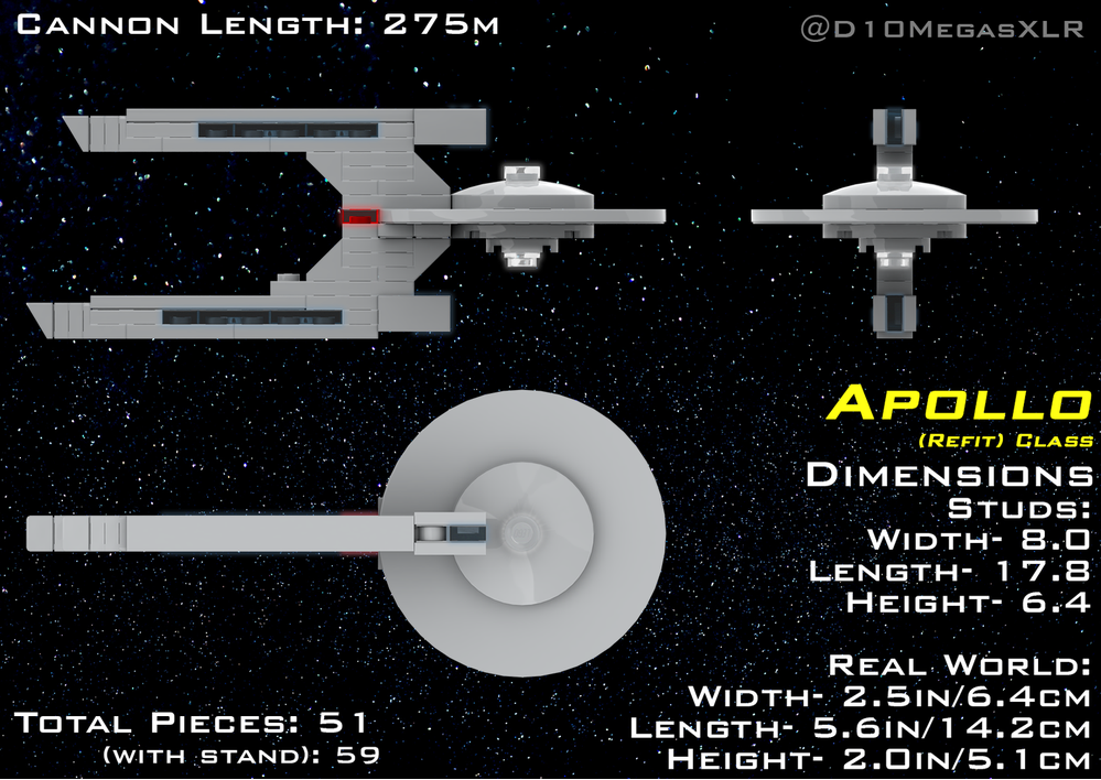 LEGO MOC Apollo Class Refit by D10MegasXLR | Rebrickable - Build with LEGO