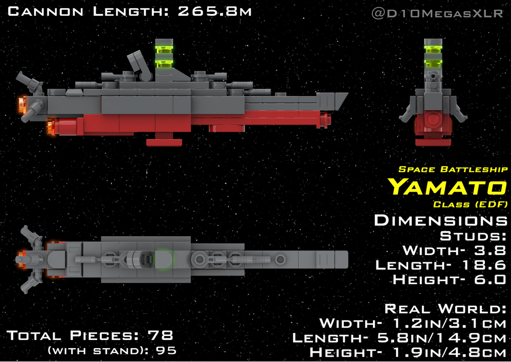 LEGO MOC Space Battleship Yamato Class (EDF) by D10MegasXLR ...