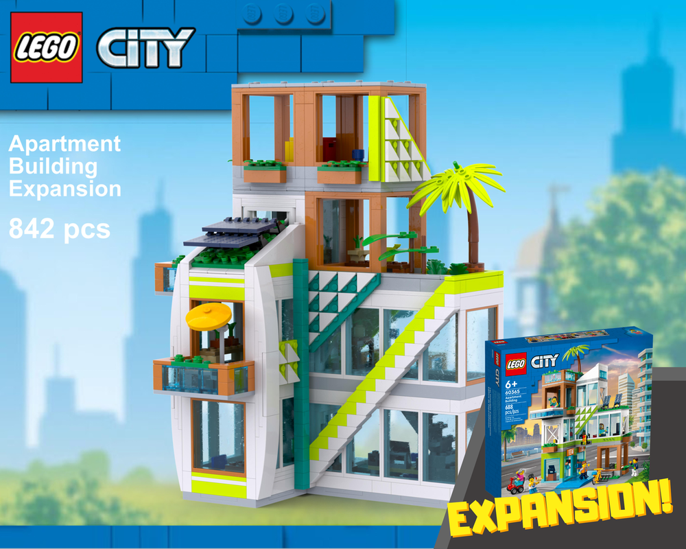LEGO MOC City Apartment expansion moc by TheMarioBrick | Rebrickable ...