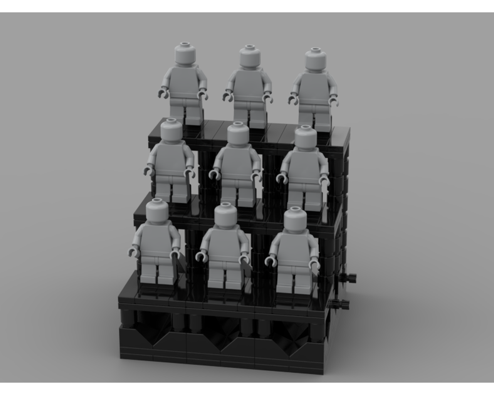 Lego Moc Minifigure Display Stand Size 3 By Pixabricks Rebrickable Build With Lego