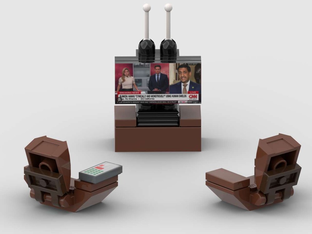 LEGO MOC Small Living Room with TV by MarkMOC71 | Rebrickable - Build ...