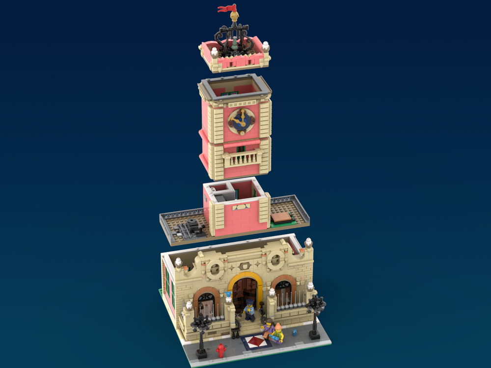 Lego Moc Old Town Clocktower By Arselus Rebrickable Build With Lego