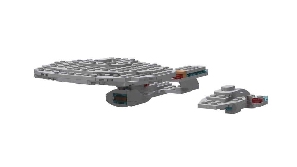 LEGO MOC Micro USS Enterprise-D Galaxy Class Starship by LegendAJ ...