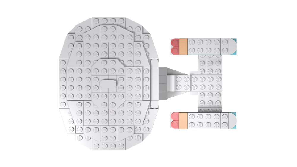 LEGO MOC Micro USS Enterprise-D Galaxy Class Starship by LegendAJ ...