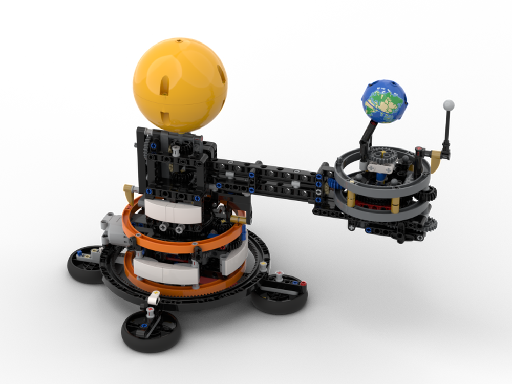 LEGO MOC Planet Earth and Moon in Orbit motorization modification by ...