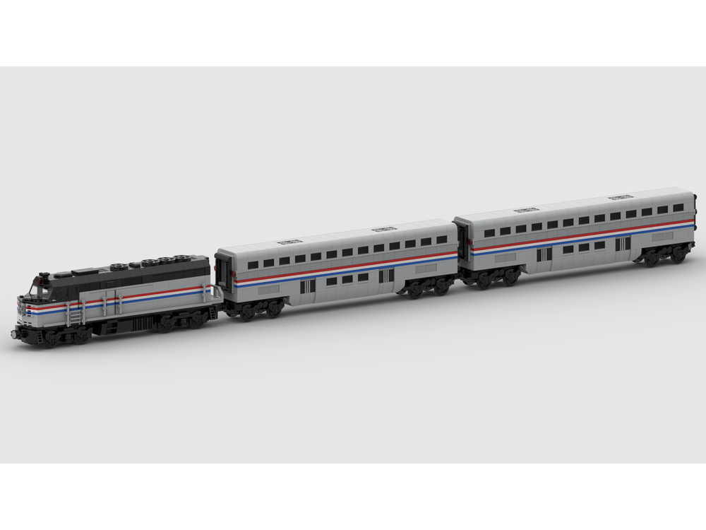 LEGO MOC Amtrak Passenger Car by BuMu | Rebrickable - Build with LEGO