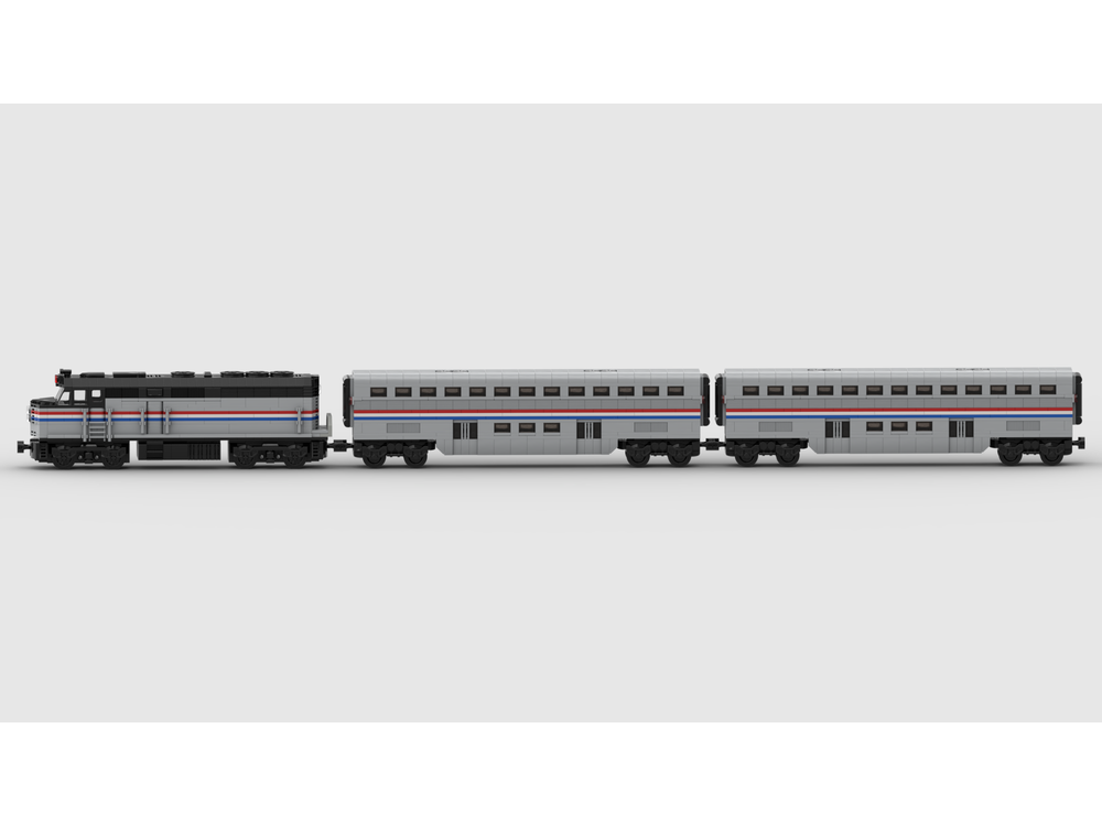 Lego Moc Amtrak Passenger Car By Bumu Rebrickable Build With Lego