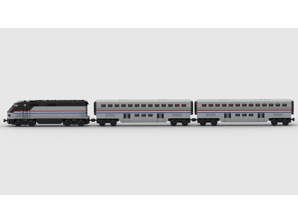 LEGO MOC Amtrak Passenger Car by BuMu | Rebrickable - Build with LEGO