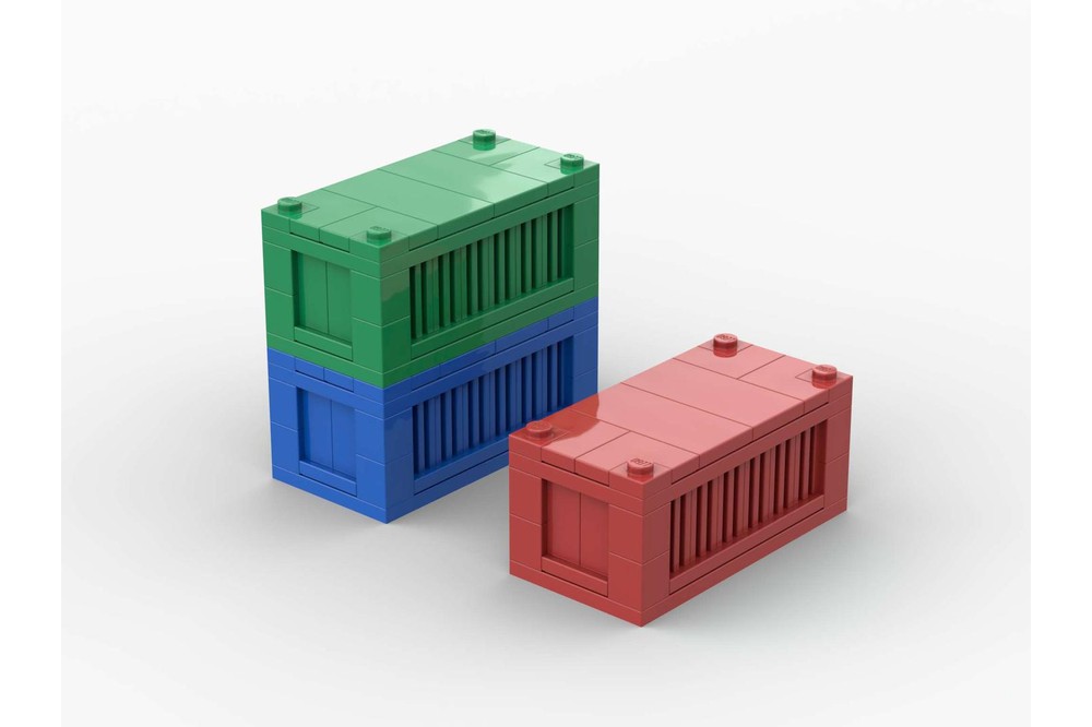 LEGO MOC 20ft Shipping Container by bricklenscz | Rebrickable - Build ...