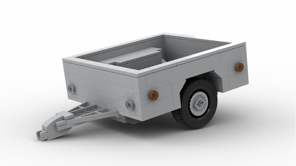 LEGO MOC Single-axle car trailer by BRSBricks | Rebrickable - Build ...