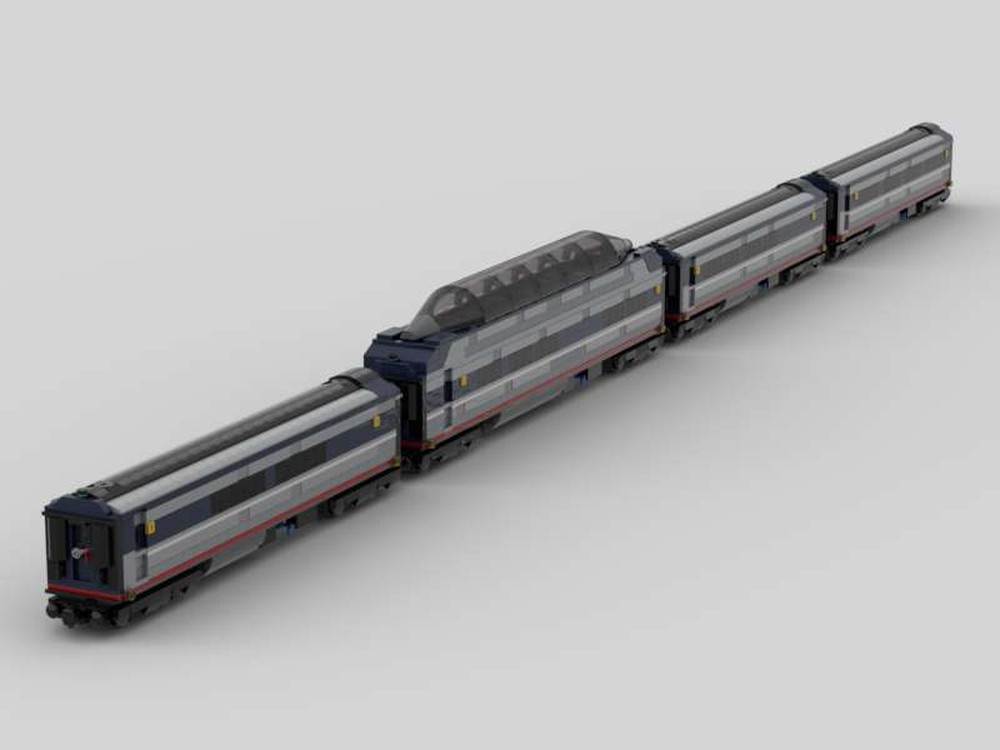 LEGO MOC North American Passenger Train Amtrak Economy Class Car #4 of ...