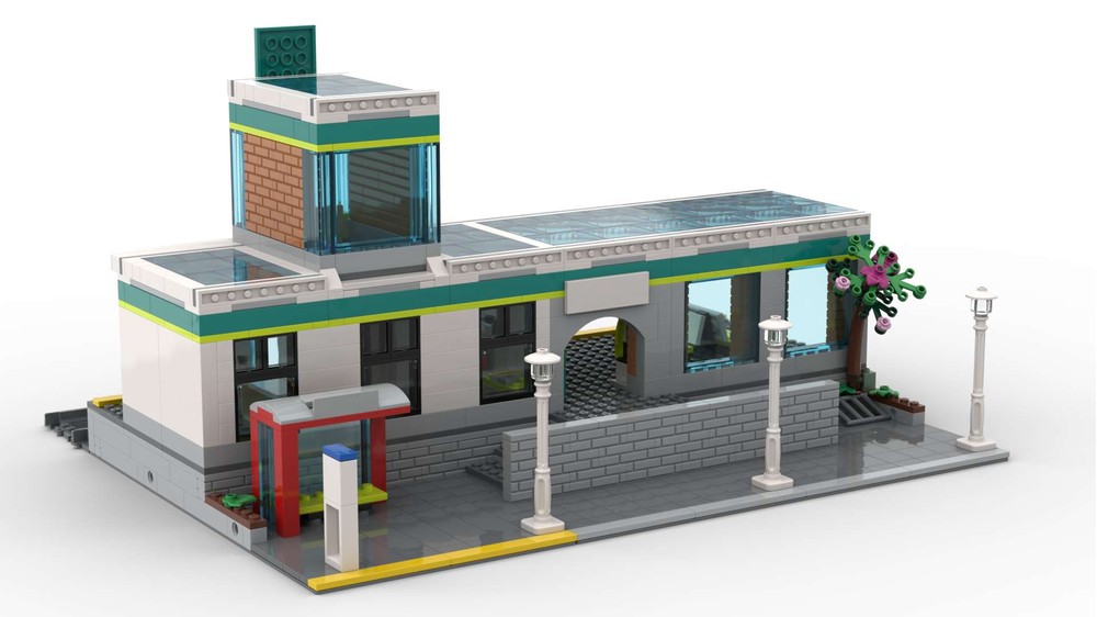 Lego Moc Modular Train Station By Mexwhite Rebrickable Build With Lego