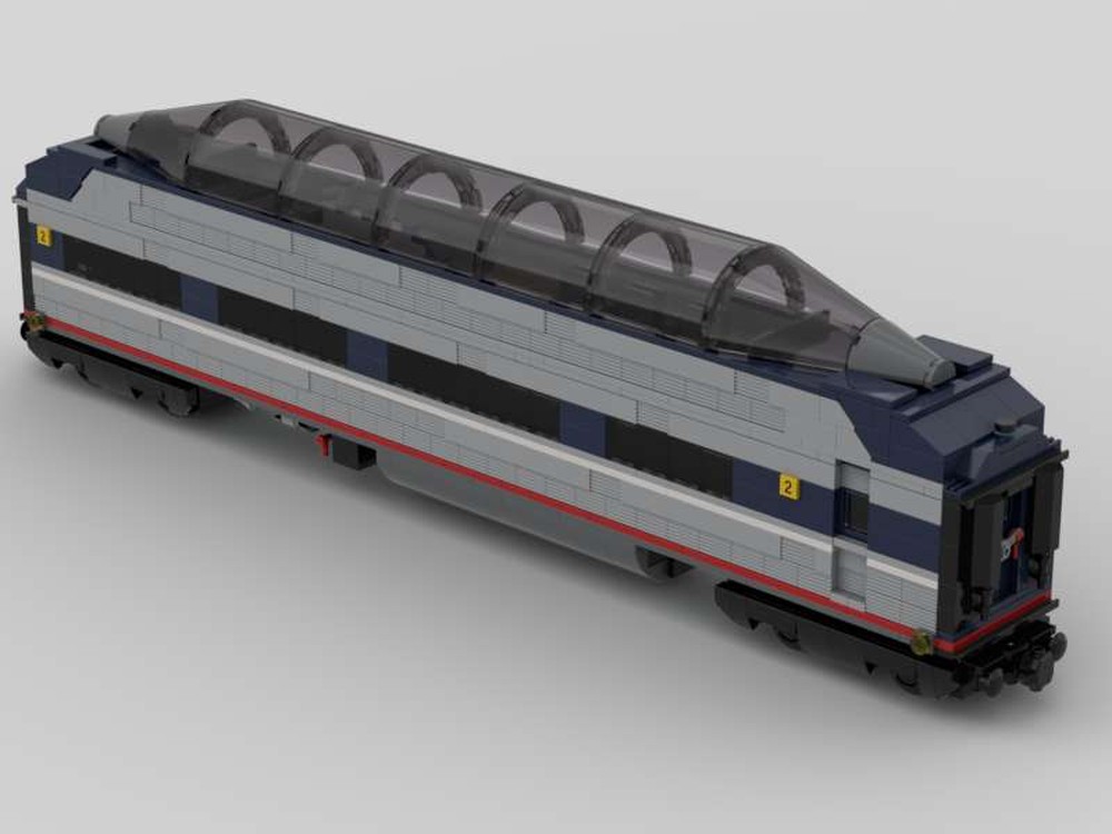 LEGO MOC North American Passenger Train Amtrak Dome Car #2 of 4 by ...