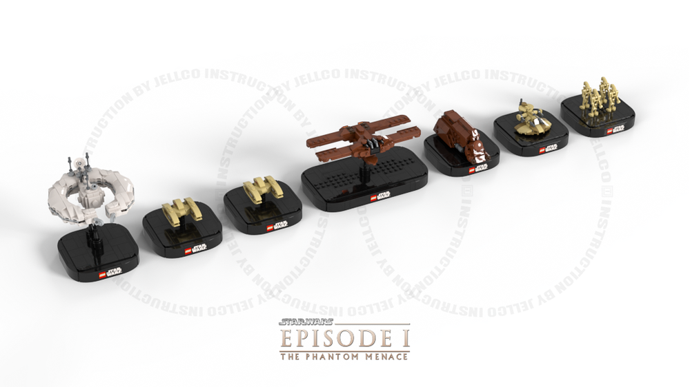 Lego Moc Ultramicro Trade Federation Droid Army By Jellco Rebrickable