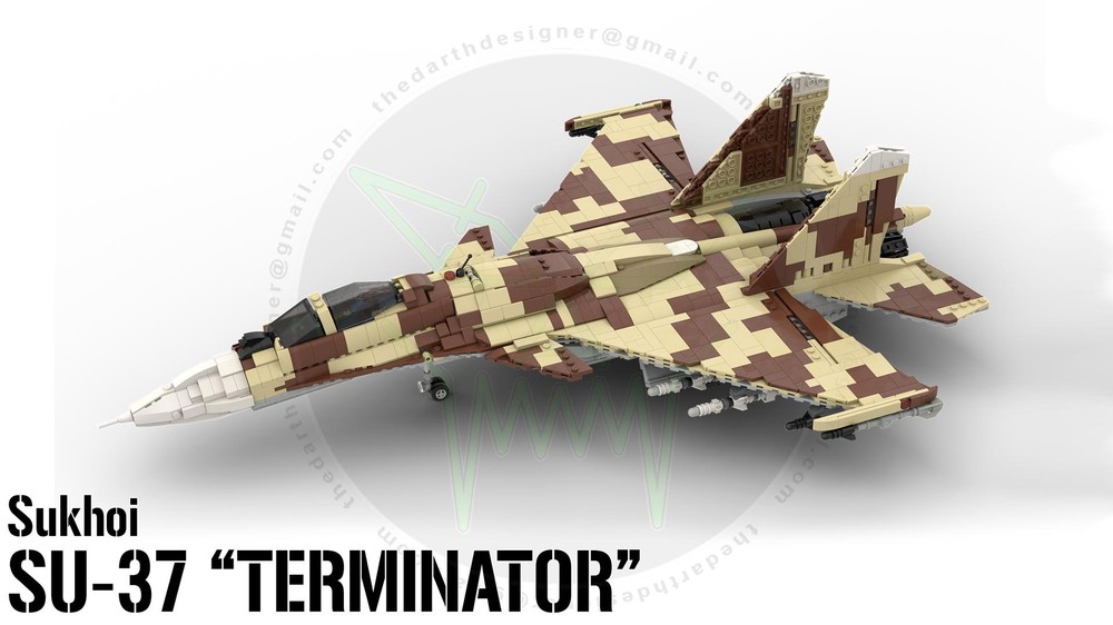 LEGO MOC Sukhoi | SU-37 TERMINATOR - 1:34 Scale (v2) by DarthDesigner | Rebrickable - Build with ...