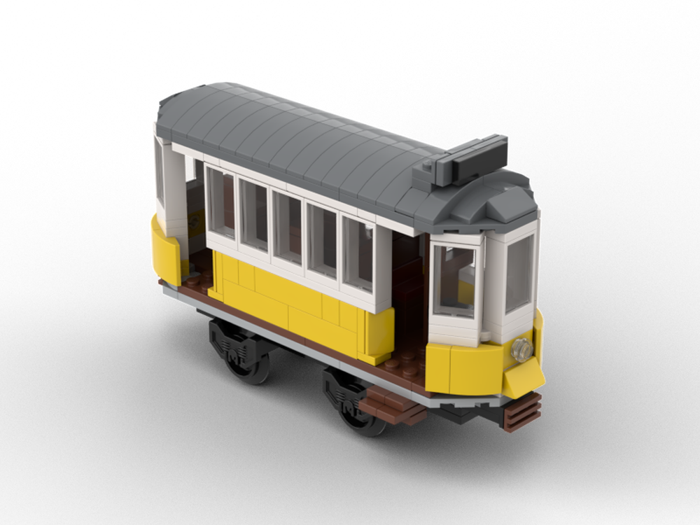 LEGO MOC Lisbon Yellow Tram by brickbicycle | Rebrickable - Build with LEGO