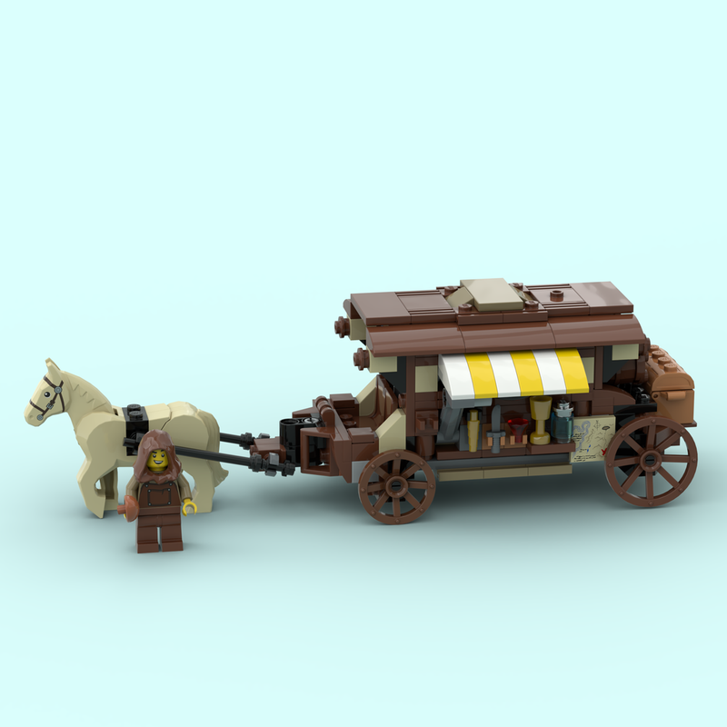 LEGO MOC Travelling Merchant Wagon by Greystalk | Rebrickable - Build ...